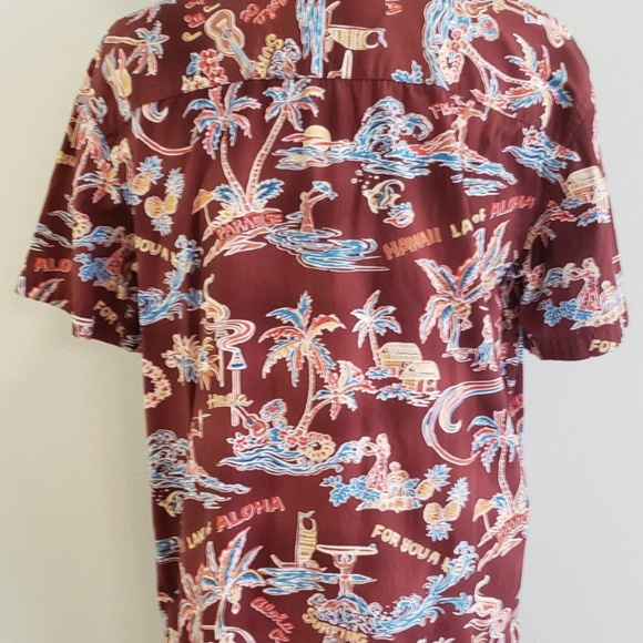 Island Shores | Shirts | Hawaiian Shirt Mens Red Cotton Island Shores L ...